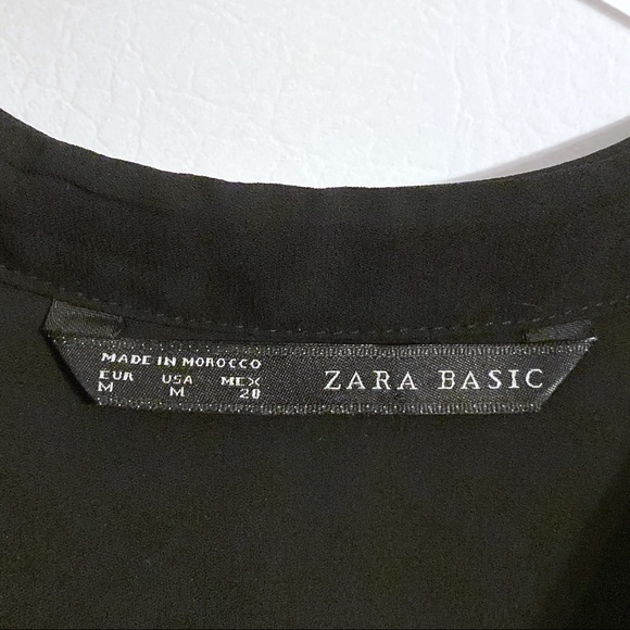 Zara | Tops | Zara Basic Black Long Sleeved Top | Poshmark
